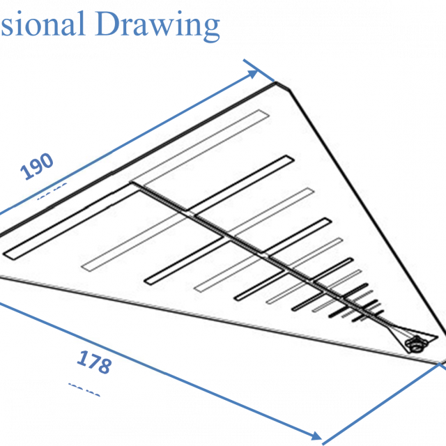 Log periodic dipole antenna 0.8 - 6 GHz - Elliptika expert in microwave