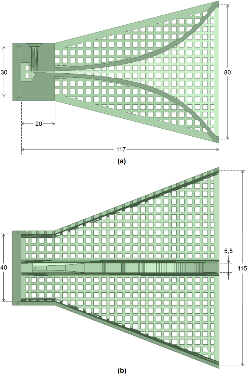 Méthode d’allègement d’une antenne cornet vivaldi - Elliptika